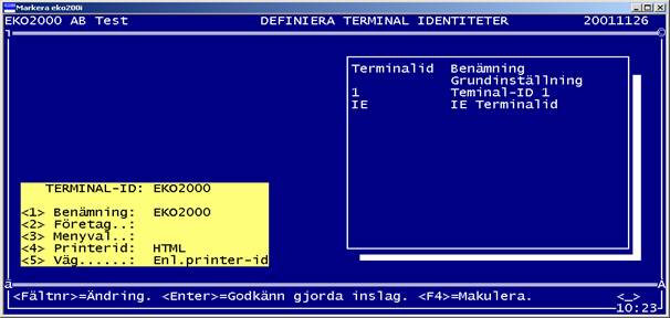 EKO2000 utskrift via HTML